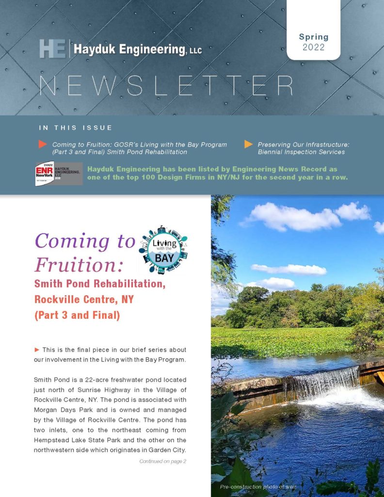 2022 Spring Newsletter - Hayduk Engineering: Consulting Engineers, Long ...